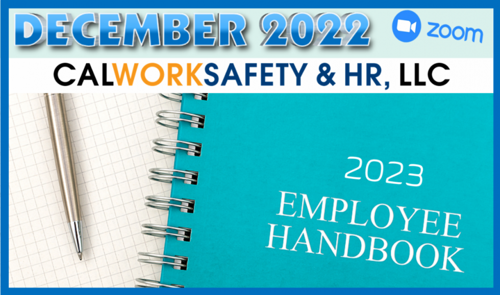 2023 Employee Handbook - CalWorkSafety & HR